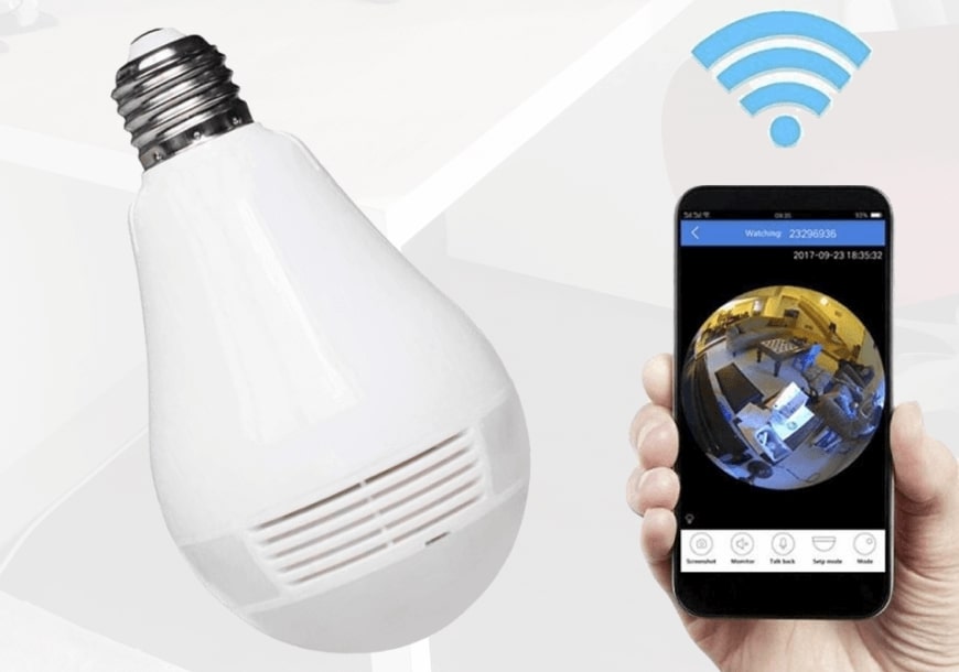 Fish Eye Live Monitor Bulb Camera, Embedded Bulb Camera, Live Monitor ...